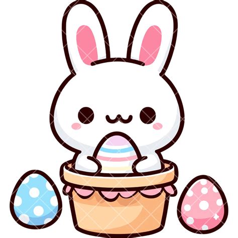 Kawaii Easter Colorful Png Bundle Etsy