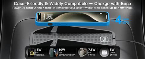 Amazon Com Wireless Car Charger Charging Pad POLMXS No Slip Wireless Phone Charger For Car Cell