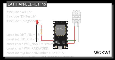 LATIHAN LED IOT Ino Copy Wokwi ESP STM Arduino Simulator