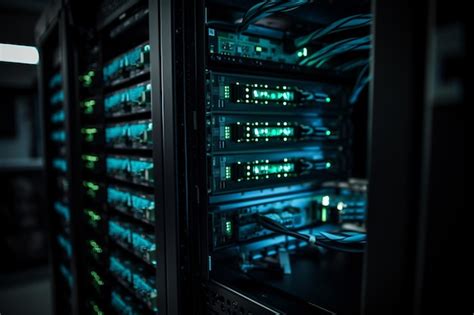 Premium Photo Close Up Of Server Rack Mounted Environmental Monitoring Probes