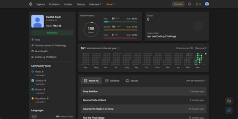 Karthik Raj K On Linkedin Connections Coding Problemsolvingskills