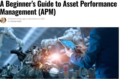 What Is Asset Performance Management Apm Haziqa Sajid Posted On