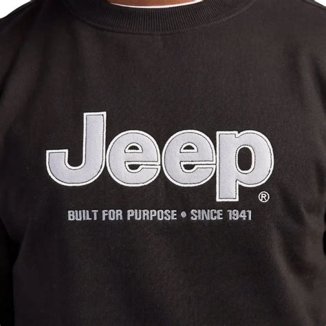 Jeep Crew Neck Fleece Sweat Mens Destinations Outdoor