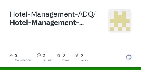 Github Hotel Management Adqhotel Management Project