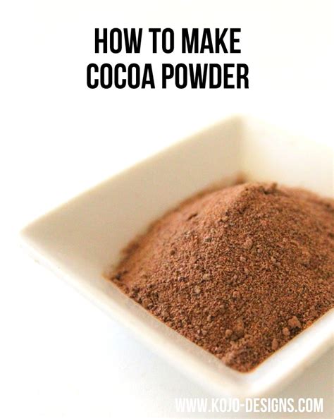 how do you make cocoa powder step by step guide
