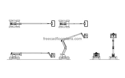 Cherry Picker Free CAD Drawings
