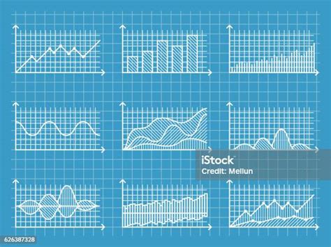 프레젠테이션 보고서를 위한 청사진 인포그래픽 라인 그래프 및 차트 템플릿 0명에 대한 스톡 벡터 아트 및 기타 이미지 0명 계획 그래프 Istock