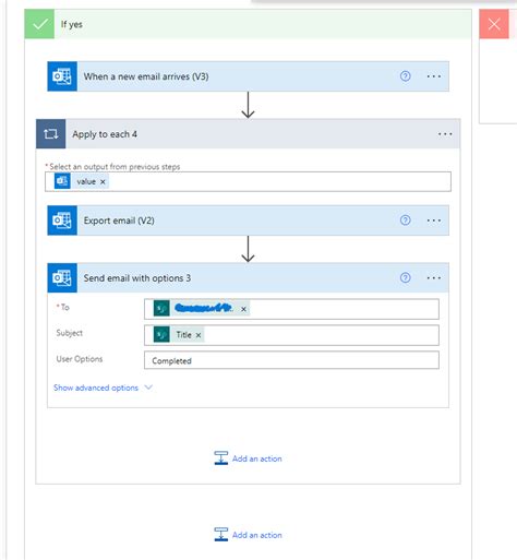 flow run failed after adding a component of send e power platform