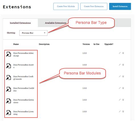 dnn 9 persona bar architecture dnn corp