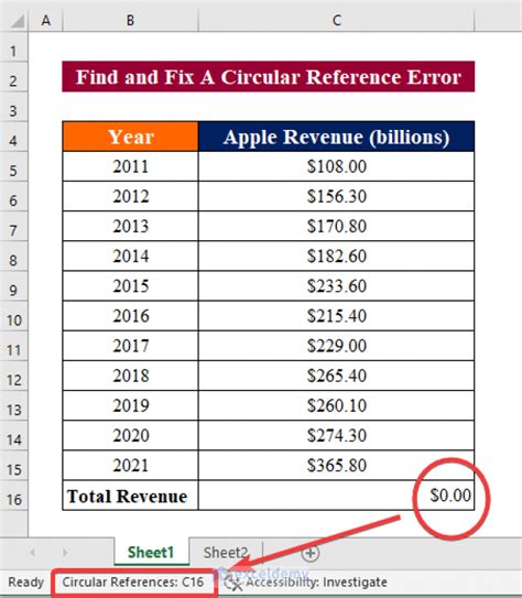 How To Fix Circular Reference Error In Excel A Detailed Guideline