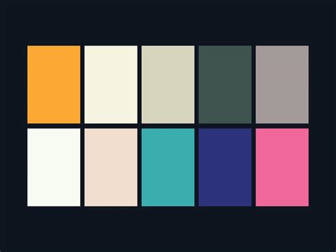 Color Palette Set Design Template Multi Color 44008990 Vector Art At