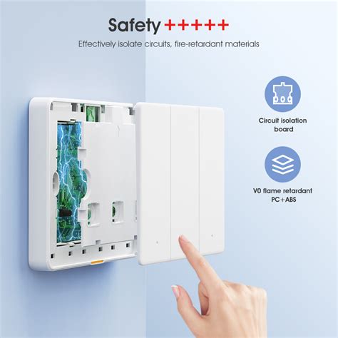 Smatrul No Neutral Tuya Zigbee Smart Eu Wall Light Button Switch 110 250v Single Live Wire No