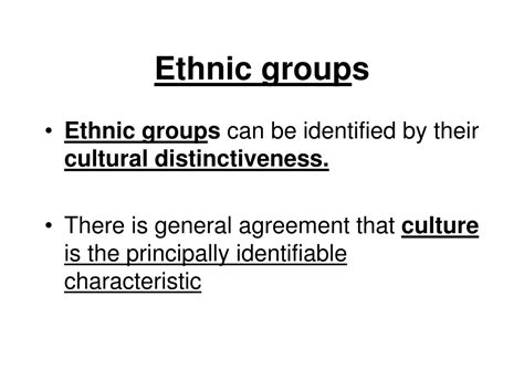 Ethnicity Examples