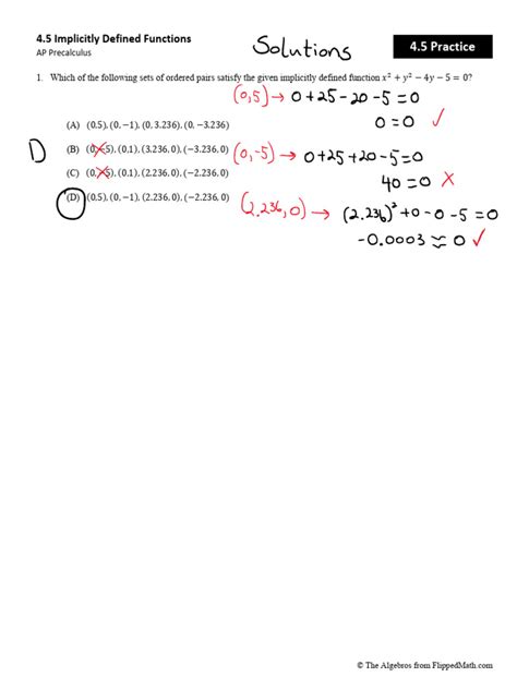 Appc 4 5 Solutions Pdf Function Mathematics Equations