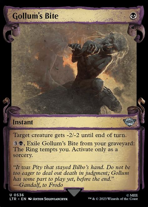 Gollums Bite Magic The Gathering Mtg Cards