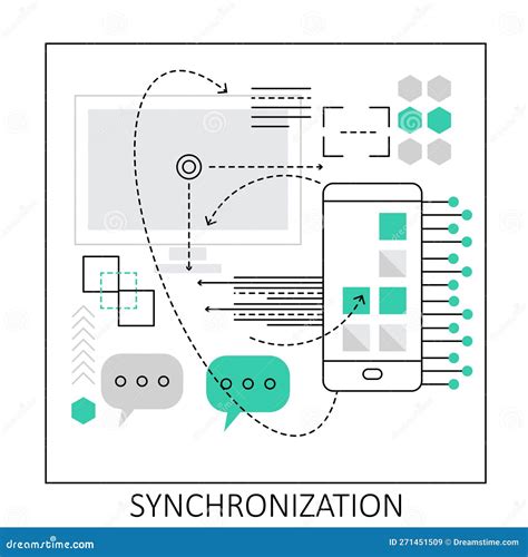 Mobile Data Synchronization Stock Vector Illustration Of Website Social 271451509