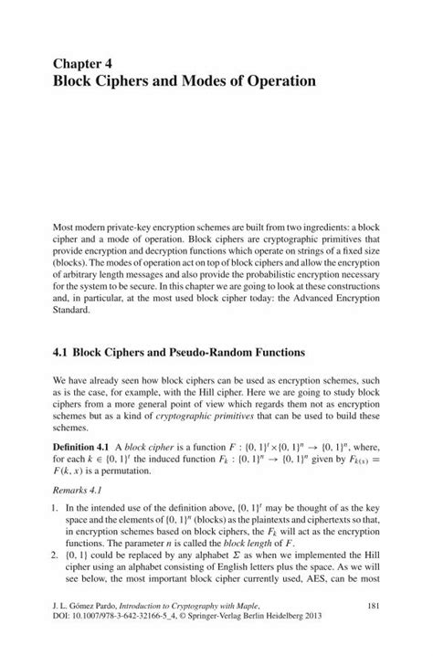 (PDF) Introduction to Cryptography with Maple || Block Ciphers and Modes of Operation - DOKUMEN.TIPS
