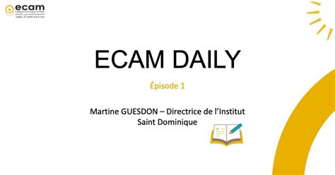 Ecam Daily épisode 1 Ecam I Enseignement Catholique Au Maroc
