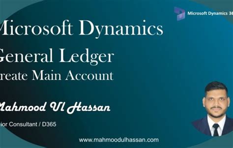 Microsoft Dynamics 365 General Ledger Create A Journal Mahmood Ul Hassan