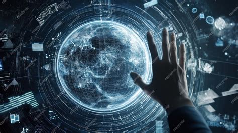 Global Network And Data Visualization Premium Ai Generated Image