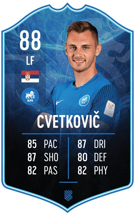 Stefan Cvetkovic Choose Your Player Football Card