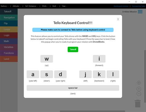 Droneblocks Chrome App Now Supports Keyboard Control For Tello And