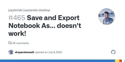 Save And Export Notebook As Doesn T Work Issue Jupyterlab Jupyterlab Desktop GitHub