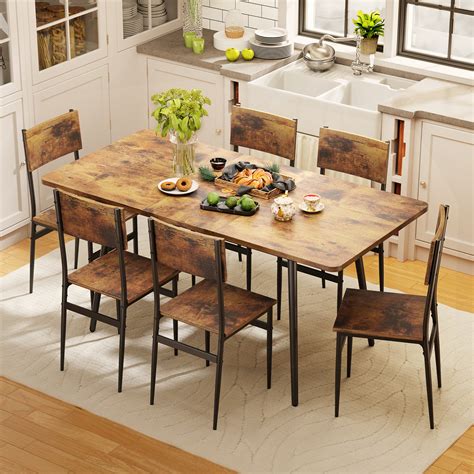 Hokku Designs Deyton Modern 7 Piece Rectangular Expandable Dining Set