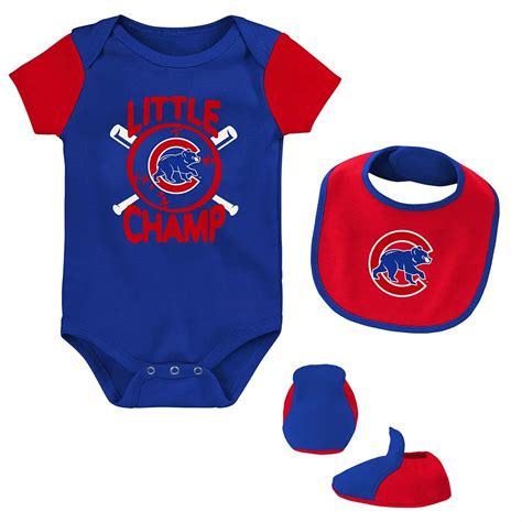 Newborn And Infant Royal Chicago Cubs Little Champ Three Pack Bodysuit