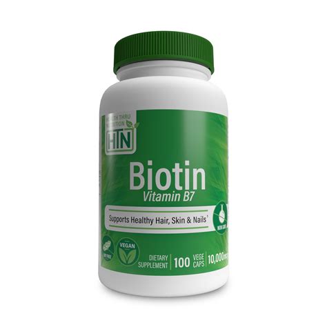 Biotin Vitamin B7 10 000mcg 100 Vegecaps Health Thru Nutrition