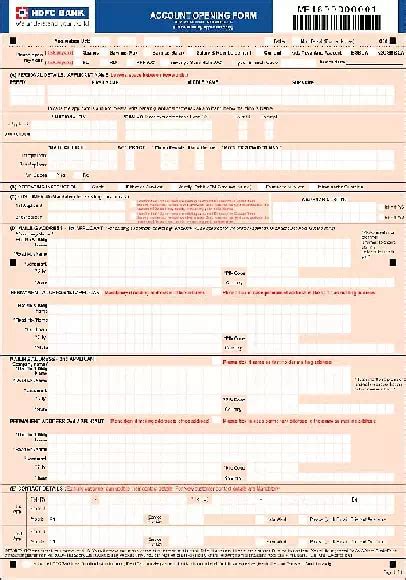 HDFC Account Opening Application Form PDF InstaPDF