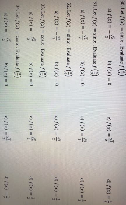 Solved 30 Let F X Sinx Evaluate F A F X B