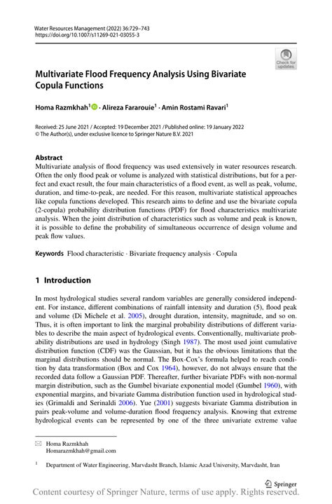 multivariate flood frequency analysis using bivariate copula functions
