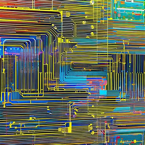 A Digital Glitch Effect Overlaying A Circuit Board Pattern Symbolizing The Fusion Of Technology