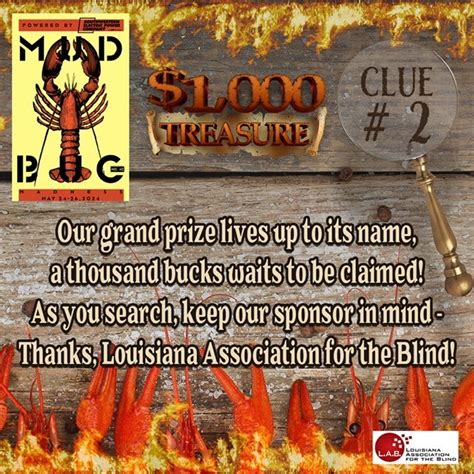 1 000 Prize Awaits For The Finder Of The Mudbug Madness Treasure