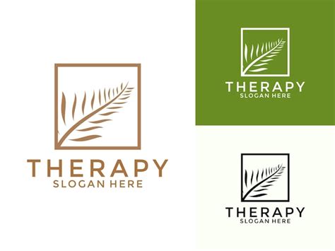 Premium Vector Organic Palm Leaf Logo Design Spa Therapy Logo Vector