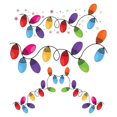 Premium Vector Christmas Lights Isolated Realistic Design Elements