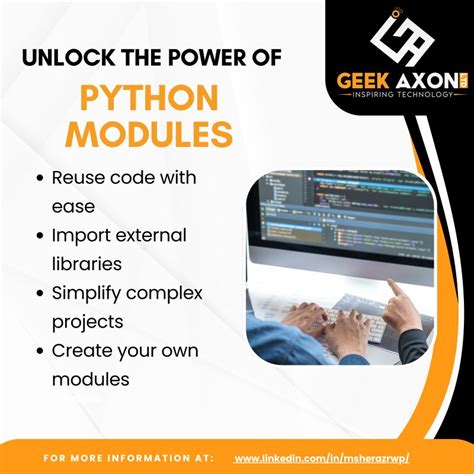 Pythonmodules Learntocode Codereuse Programmingtips Geek Axon