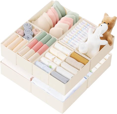 Criusia Drawer Organizer Clothes 10 Pack Dresser Organizer