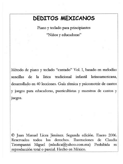 Deditos Mexicanos Pdf