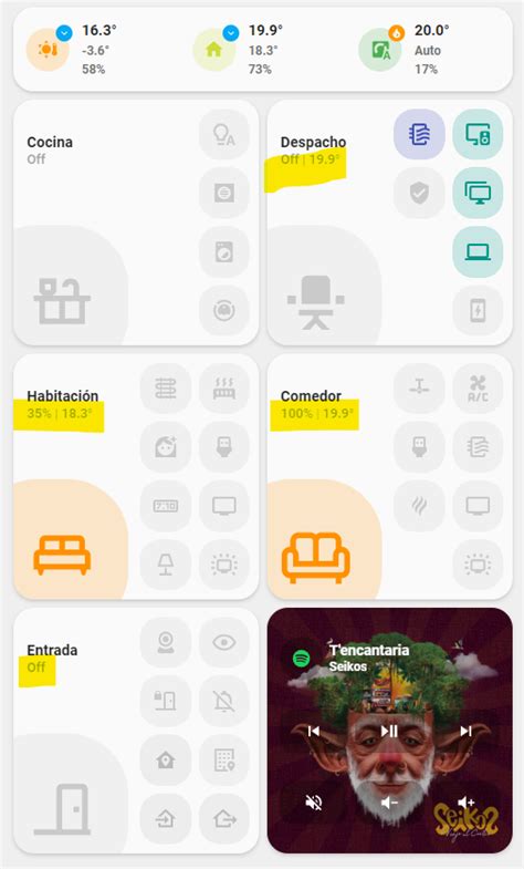 room card temperature and brightness together plus custom temperature