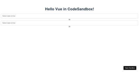 Vue Datetime Picker Examples Codesandbox