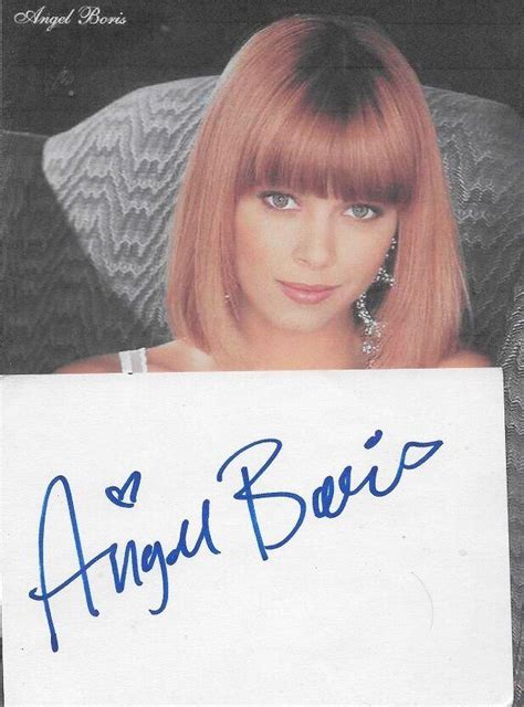 Playboy Playmate Angel Boris In Person Signed Card Beverly Hills