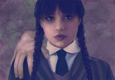 Wednesday And Thing Portrait Fan Art Behance