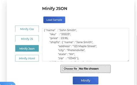 Json Minifier Online Reduce File Size And Optimize Performance