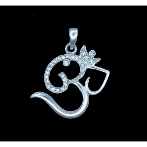 White Gold Aum Pendant