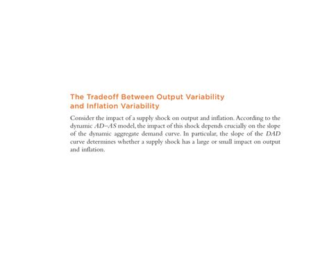 the tradeoff between output variability and inflation variability