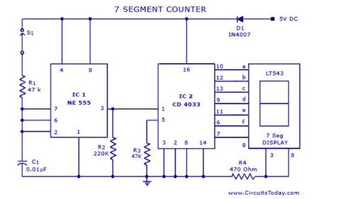 Rangkaian Counter Down Up Otomatis 7 Segment Display Mad Elektro Riset