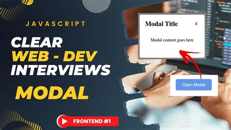 How To Implement Modal Concept Clear Frontend Developer Interviews