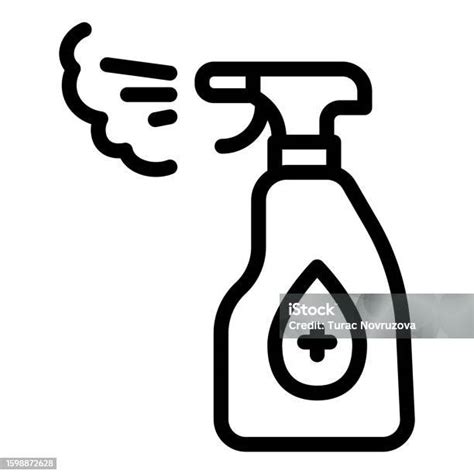 방부제 의료 스프레이 라인 아이콘입니다 흰색 배경에 십자형 윤곽선 스타일의 픽토그램이 있는 손 소독제 손 위생 및 소독 모바일 개념 웹 디자인 벡터 그래픽 0명에 대한 스톡